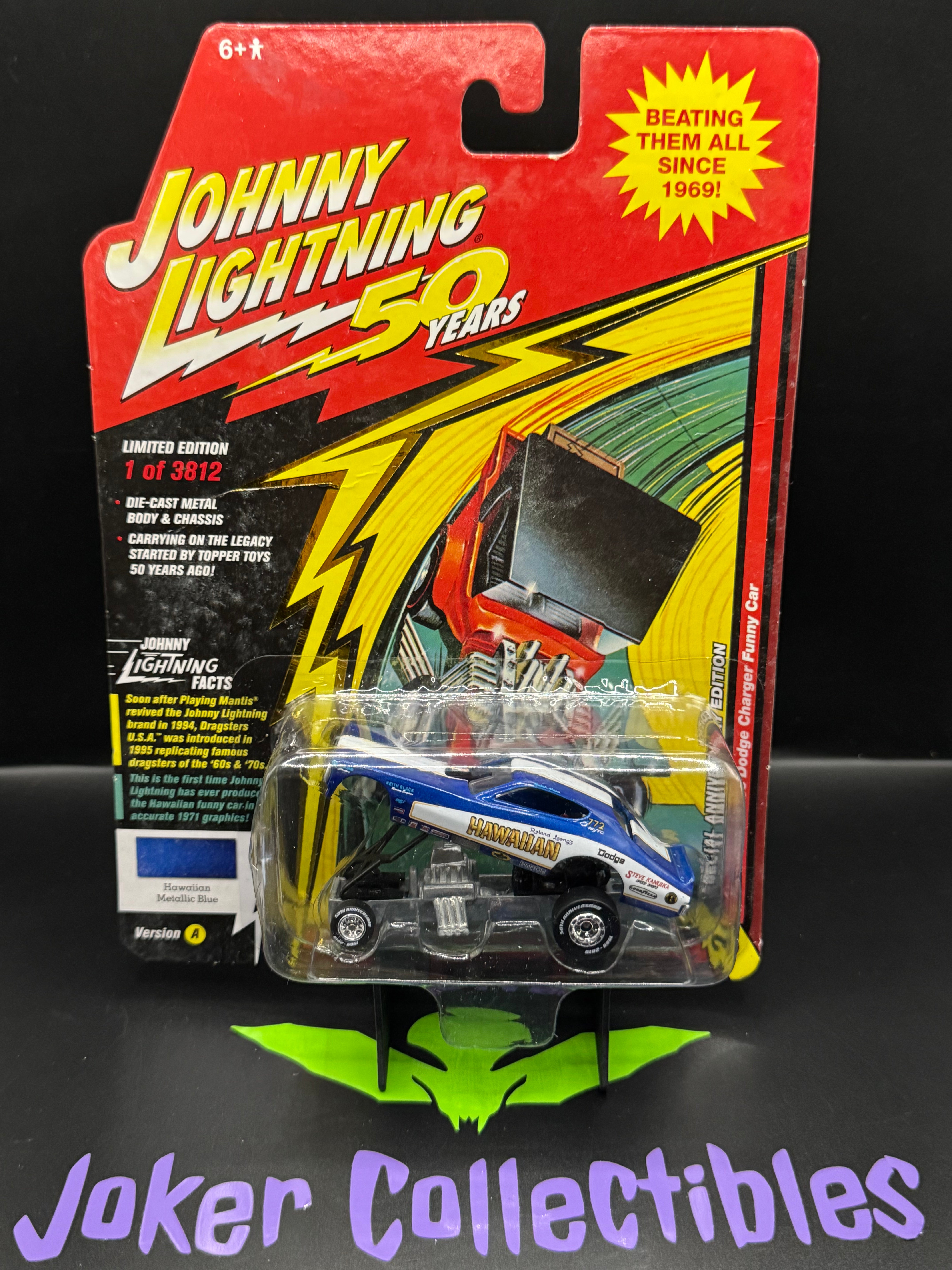 Johnny Lightning 50 Years Hawaiian 1970s Dodge Charger Funny Car # 3 H ...