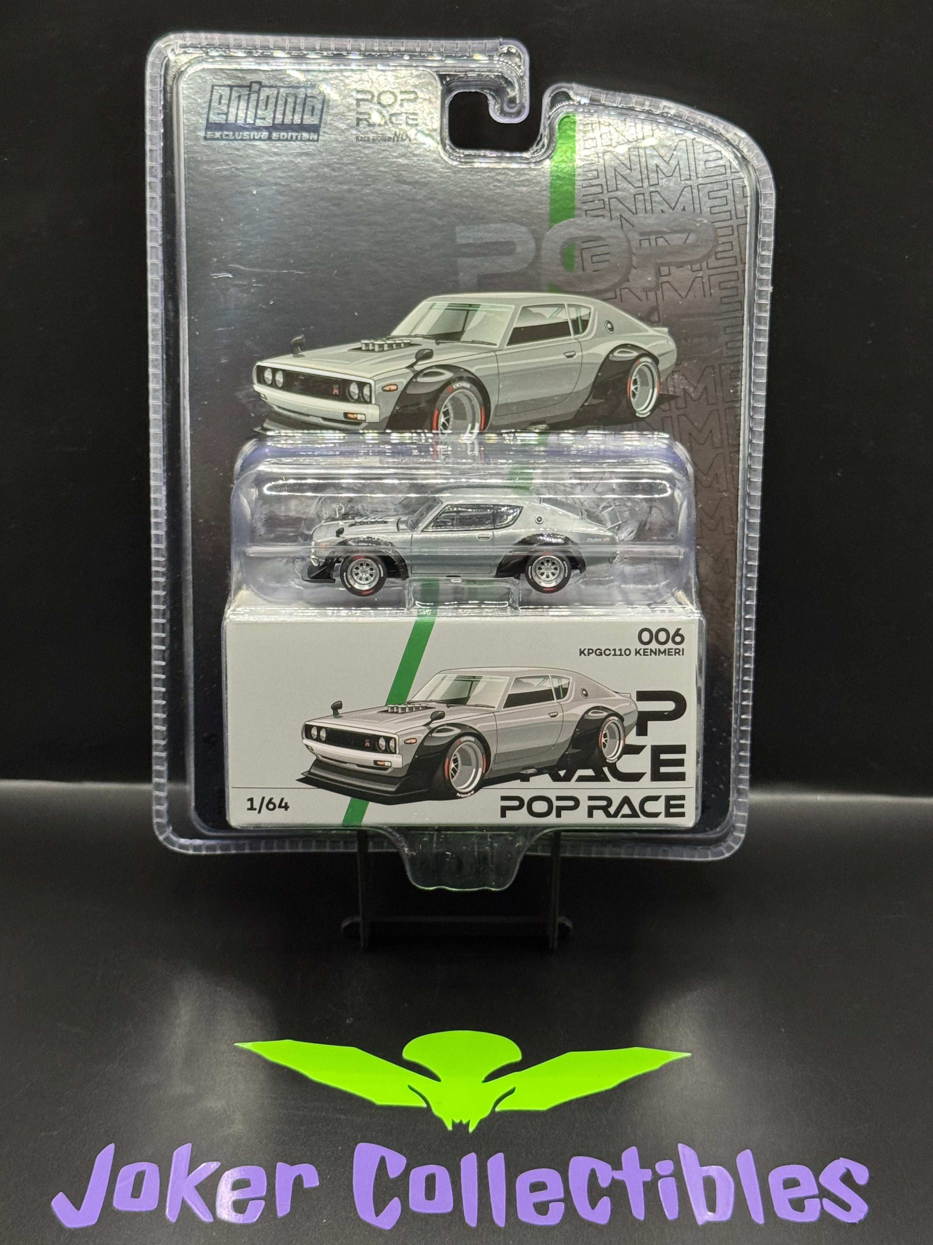Pop Race Nissan Skyline KPGC110 KENMERI Silver 006 Enigma Exclusive ...